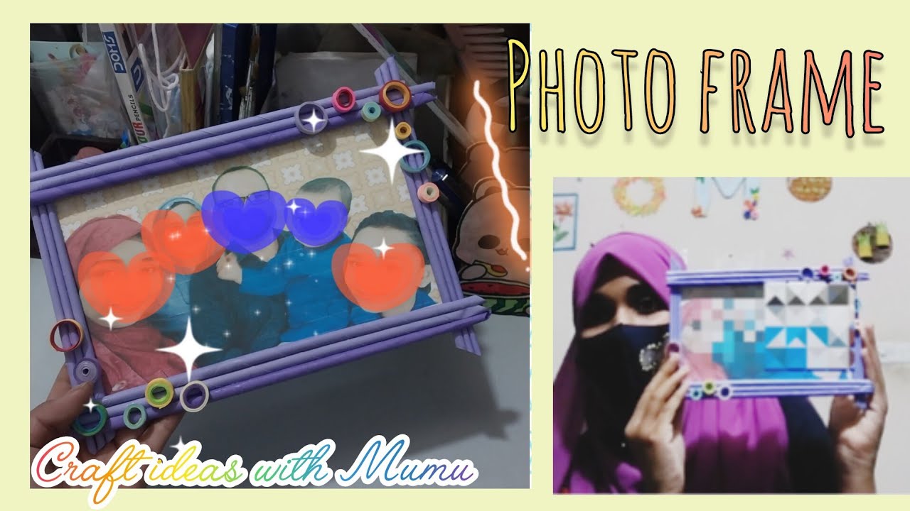 Diy photo frame | cute gift idea | diy gift ideas | Craft ideas with ...