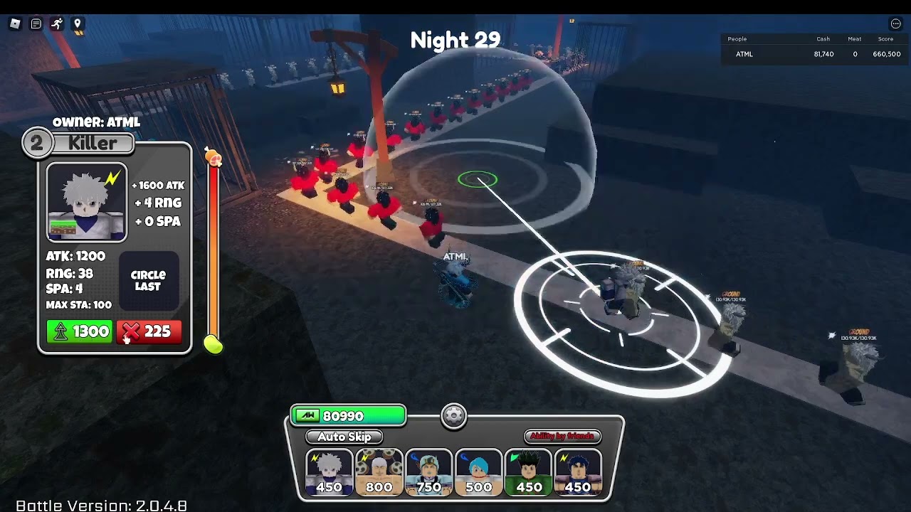 KILLUA (KILLER) SHOWCASE ON ANIME WORLD TOWER DEFENSE - YouTube