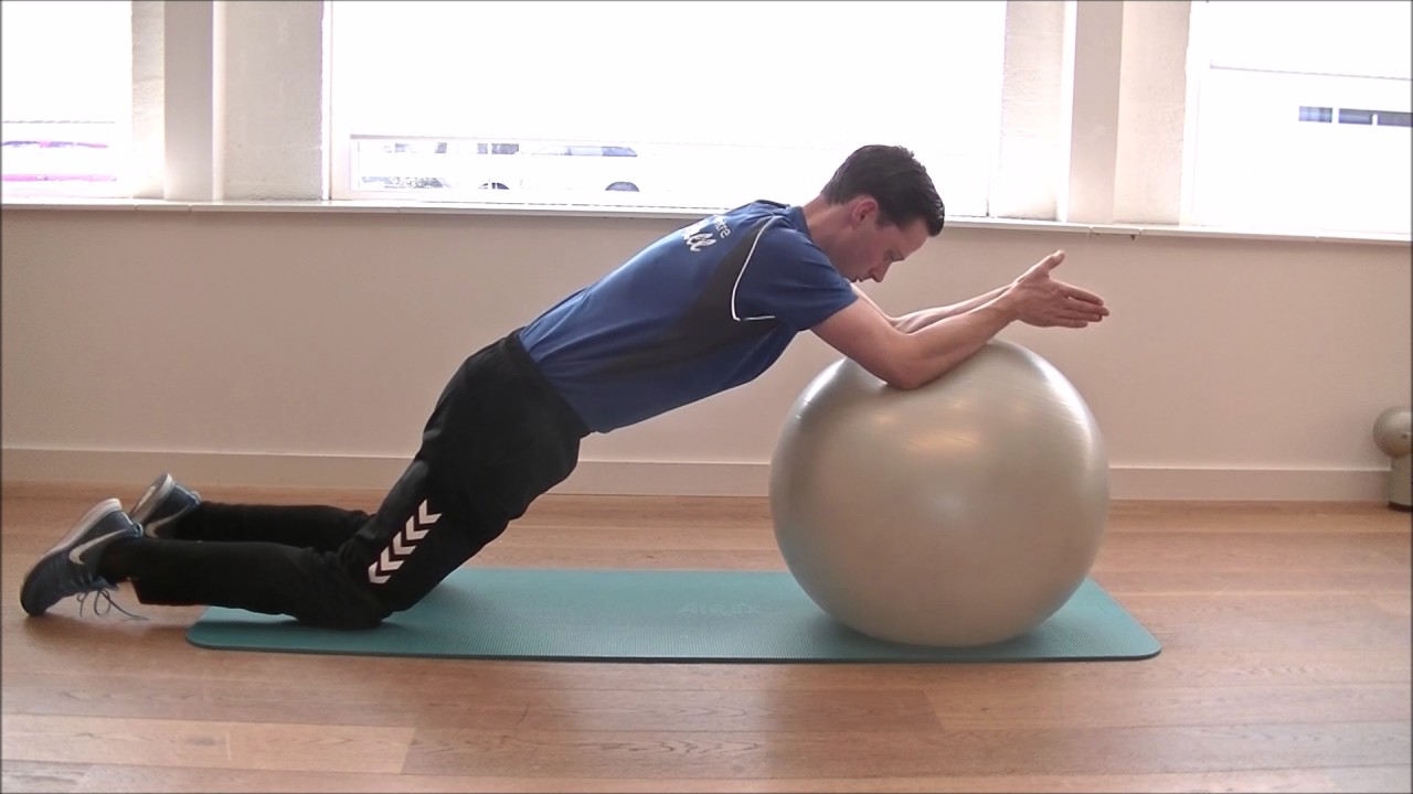 Swiss Ball Roll Out Basic - YouTube