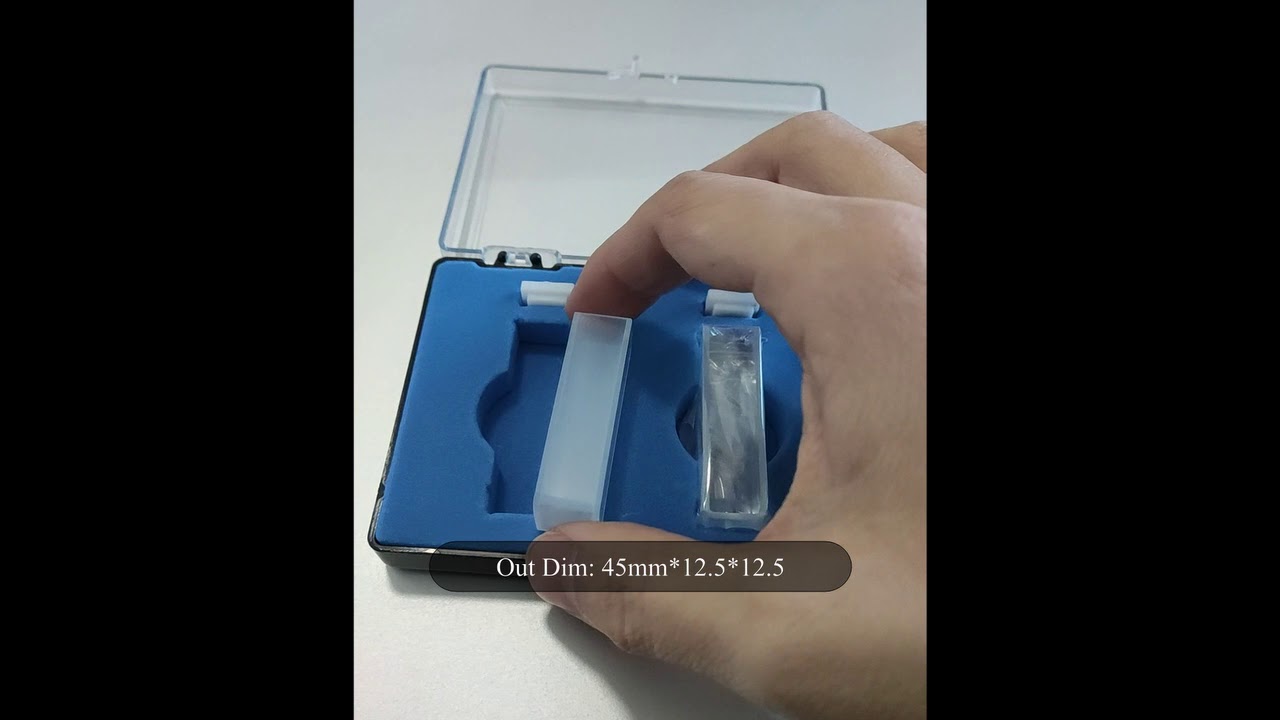 Rectangular 10mm Glass Cuvettes for Spectrophotometer with PTFE lid ...