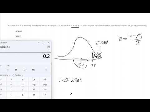Find standard deviation given a normally distributed variable and ...