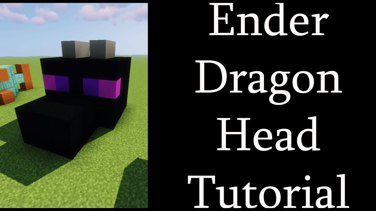 Minecraft Ender Dragon Head Build Tutorial YouTube Minecraft Ender Dragon Head Build Tutorial YouTube