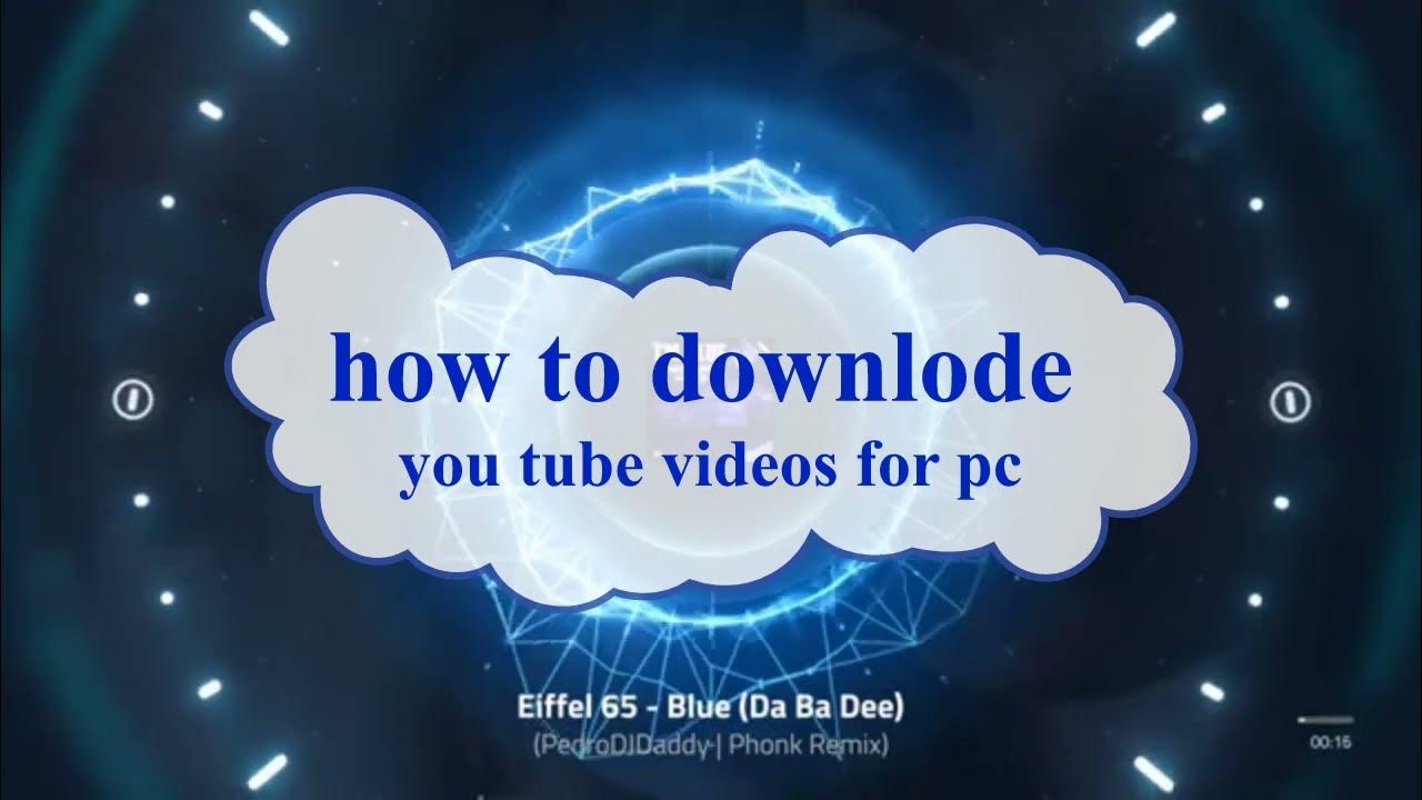 how to dwonlode yt video in pc #savefrom.net - YouTube
