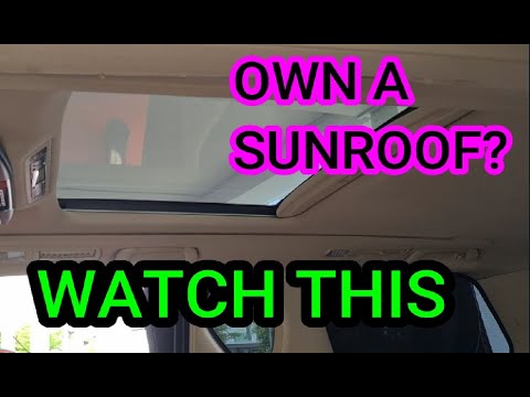 Sunroof maintenance? WATCH THIS. - YouTube