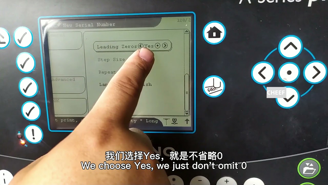 Domino's White Ink Machine print cables, encoder/synchronizer settings ...