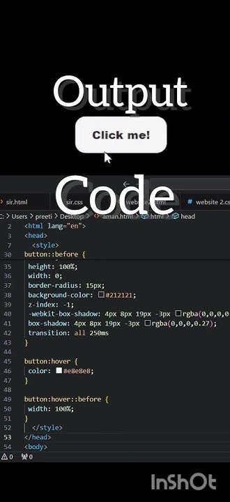 Button Animation In Html Css Coding Frontendcourse Webdesign