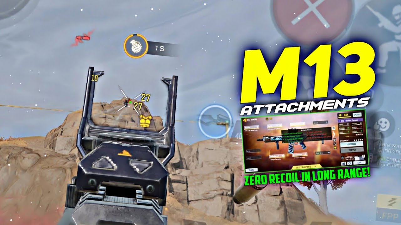 THIS ATTACHMENTS MAKES M13 SO POWERFUL | COD MOBILE BR GUNSMITH GAMEPLAY - YouTube