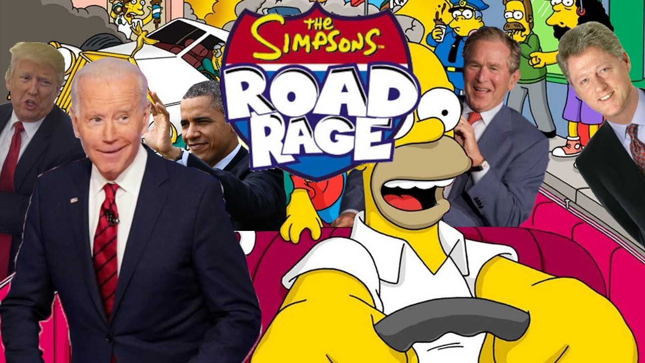 US Presidents Play The Simpsons: Road Rage - YouTube