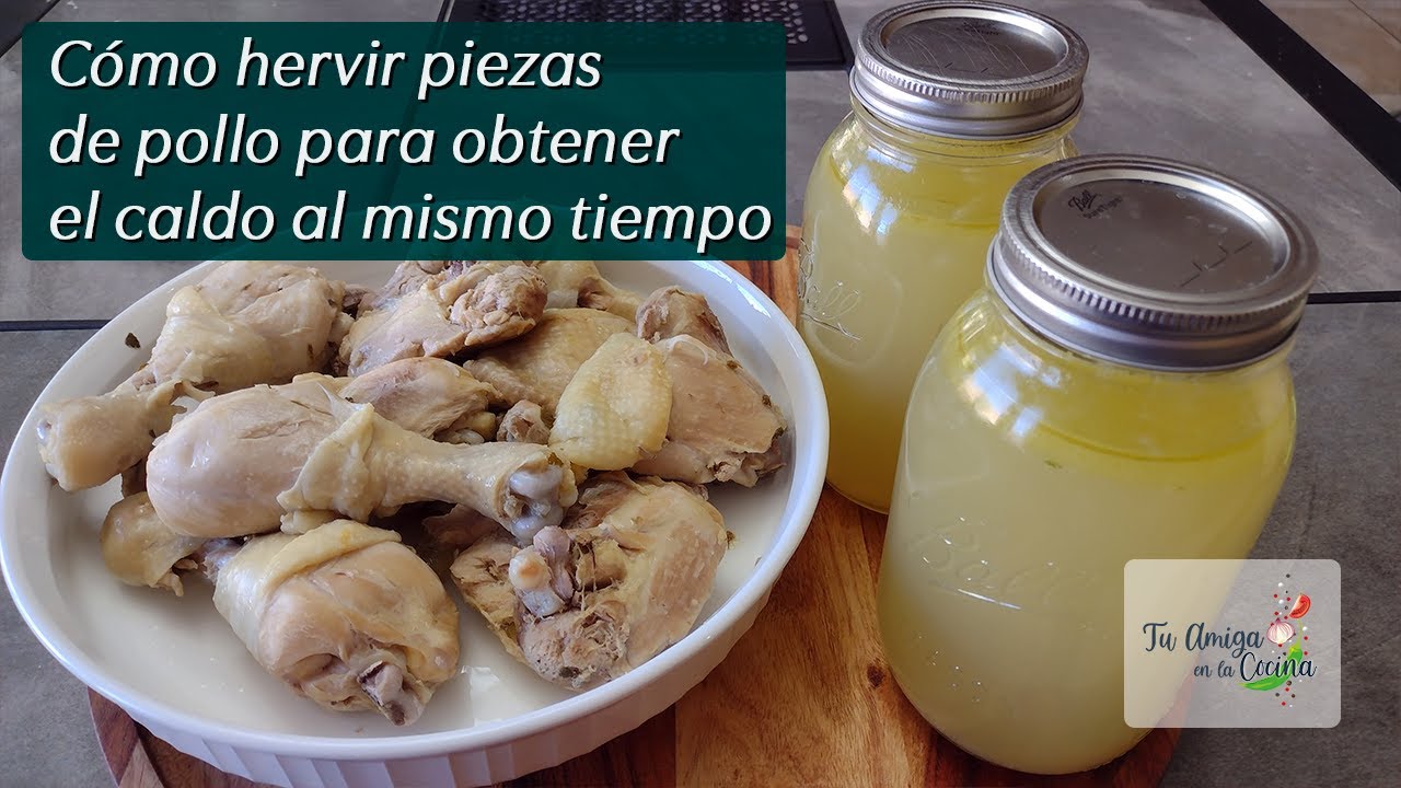 Cómo hervir piezas de pollo para obtener el caldo al mismo tiempo - YouTube