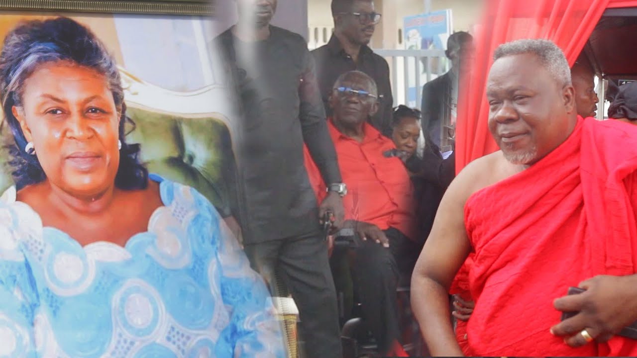 Kweku Oteng spray cash on Ex president Kuffour at the Late Madam ...