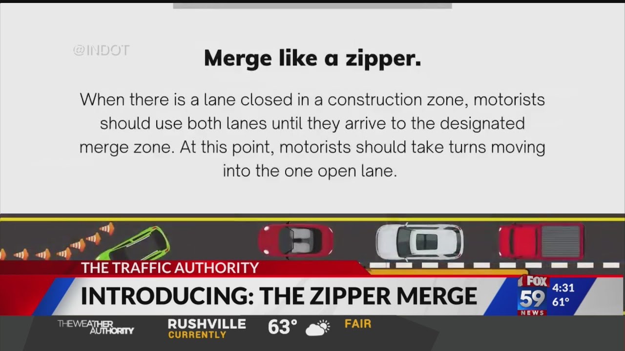 indot-introduces-zipper-merge-in-construction-zones-youtube
