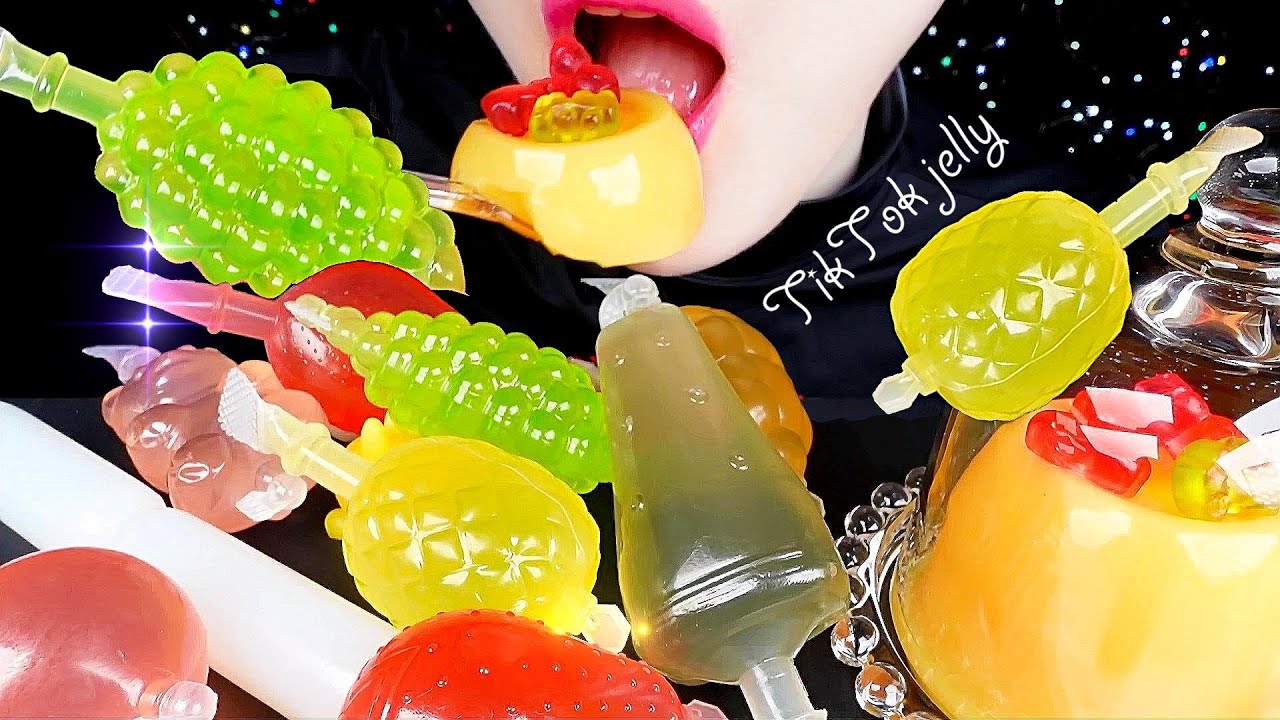 Asmr Tiktok Fruits Jelly Pudding Jelly Mukbang 틱톡 과일젤리 망고푸딩젤리 먹방