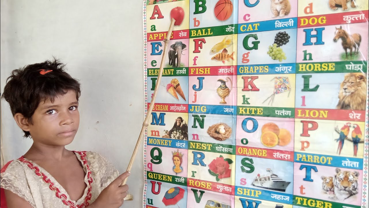 Varnamala song for kids, English varnamala,hindi alphabet// ABC,ABCD,a ...
