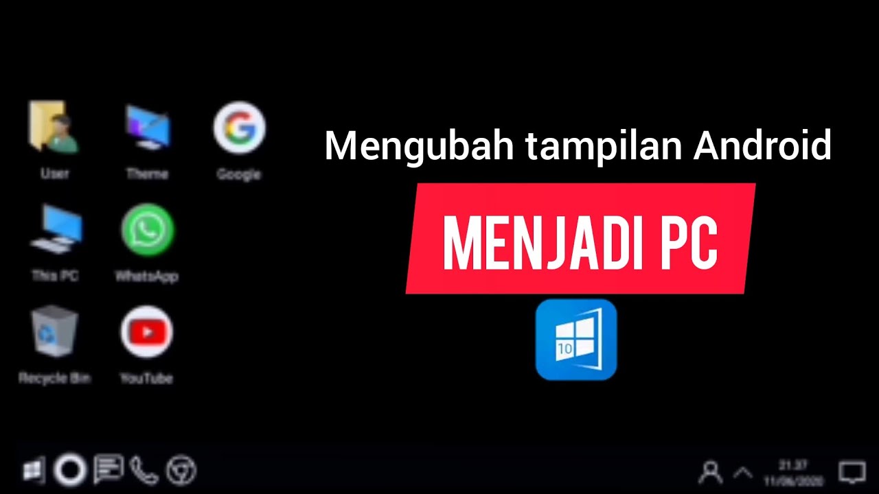 Cara mengubah tampilan android menjadi pc || Computer Launcher TUTORIAL ...