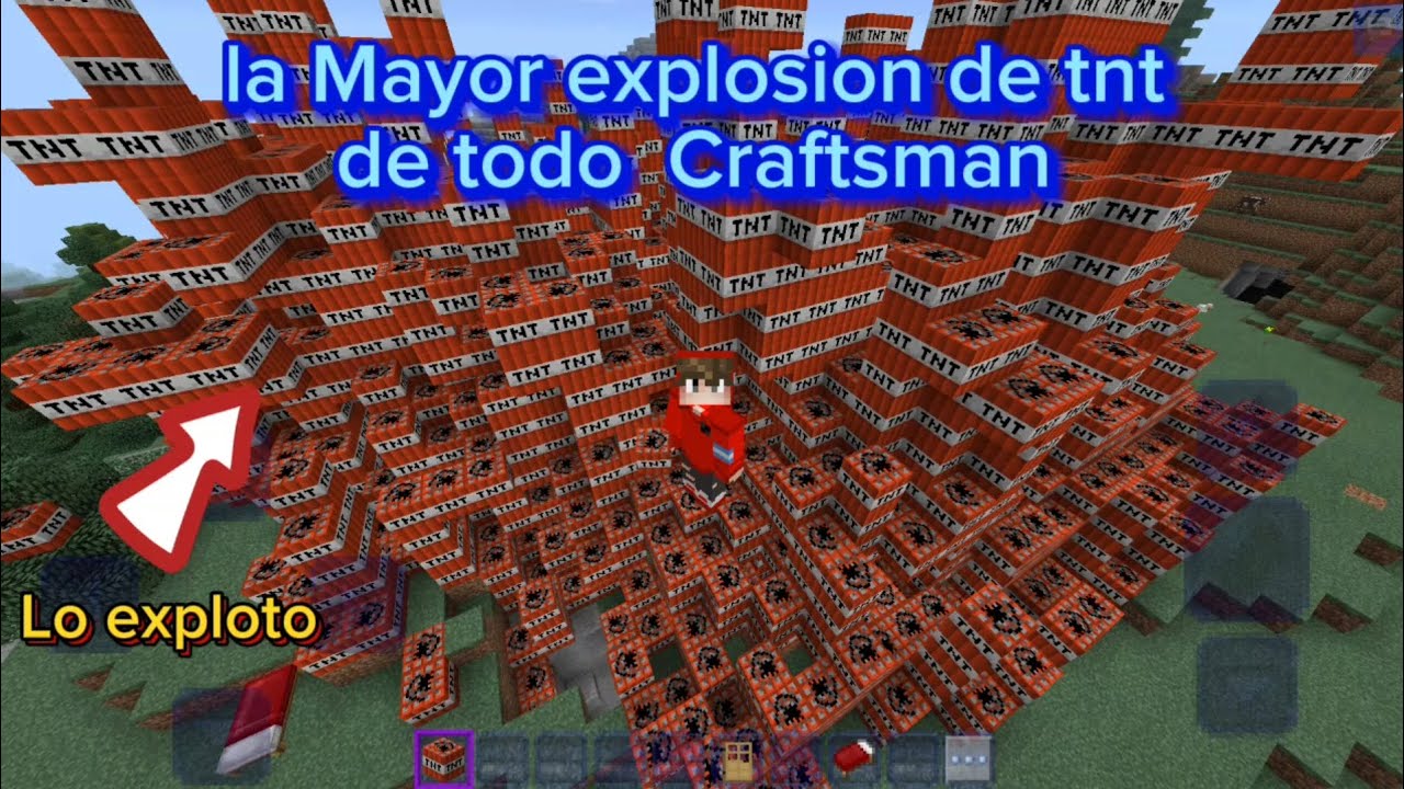 ise la mayor explosiendo de tnt de todo Craftsman - YouTube