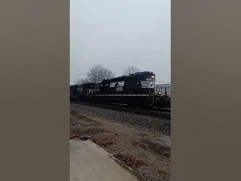 "Rain or shine its always on time" SD40-2 Norfolk Southern #3371 Picking up Pellet cars @rider22 ...