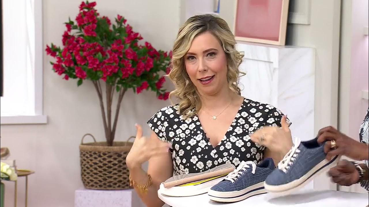 Clarks Cloudsteppers Canvas Sneakers - Audreigh Sun on QVC - YouTube