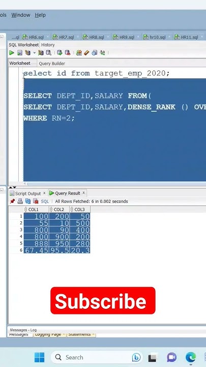 SQL INTERVIEW QUESTIONS and answers oracle database - YouTube
