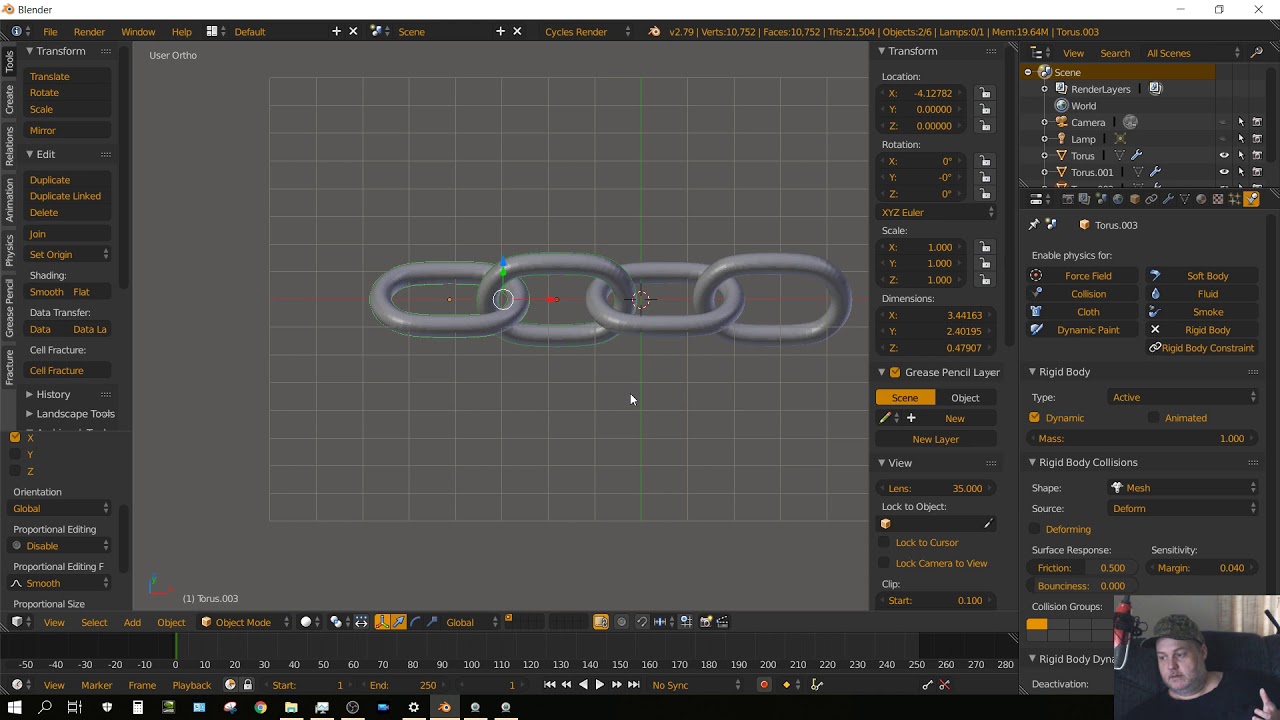 How To Make Rigid Body Chain - Blender Tutorial - YouTube