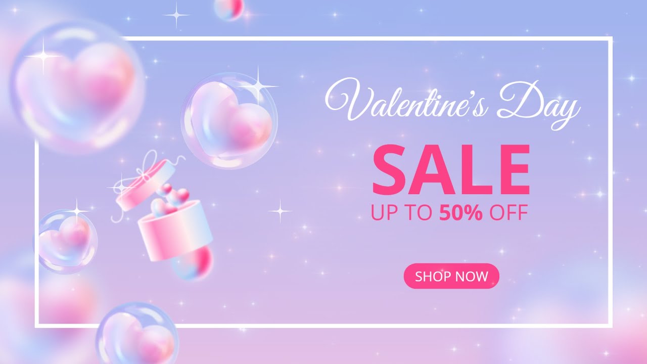 Free Valentine's Day Sale Promo Video Template (Customizable ...