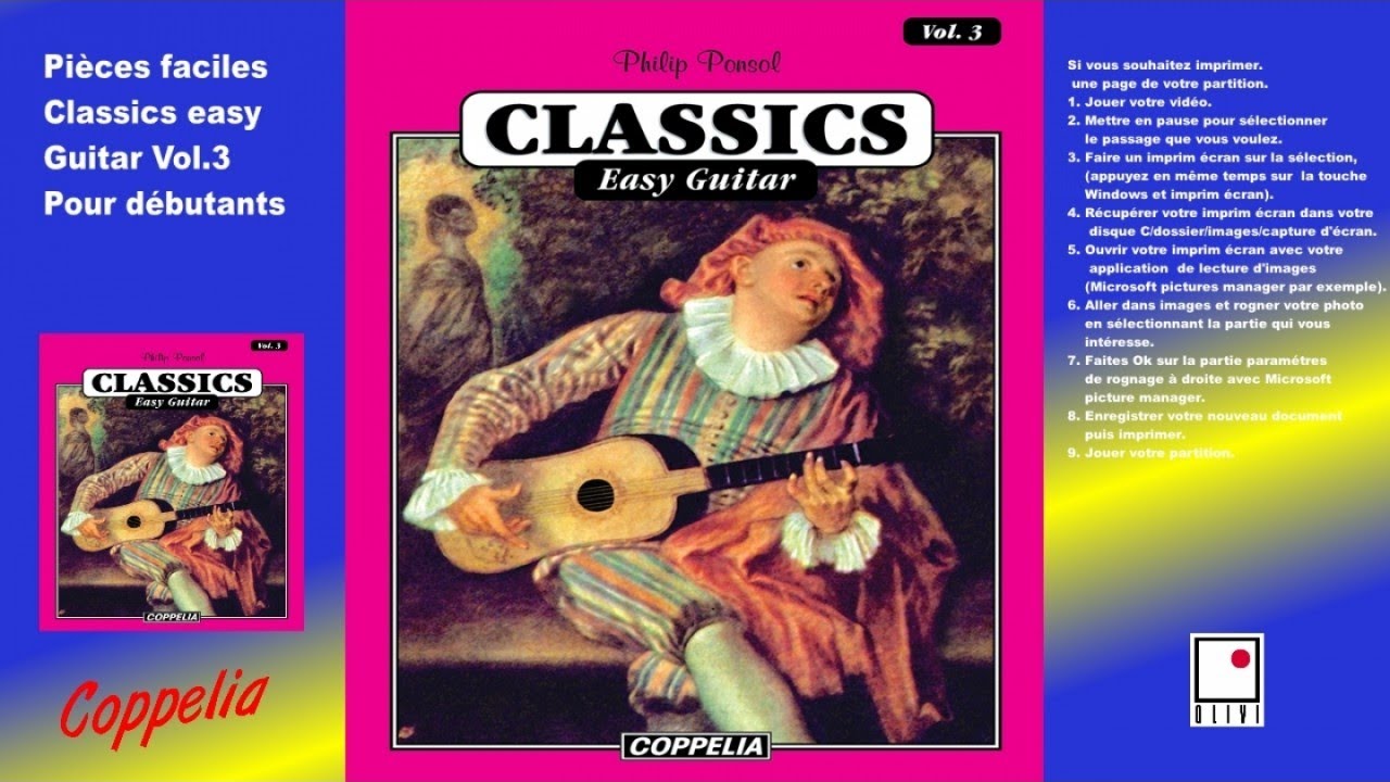 Classics easy guitar vol.3 - partitions pour débutants - YouTube