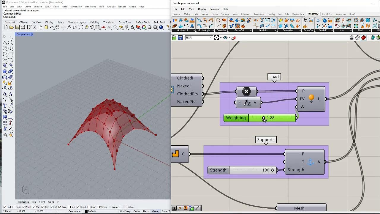 Grasshopper Tutorial Part12 Mesh Relaxation Kangaroo Youtube