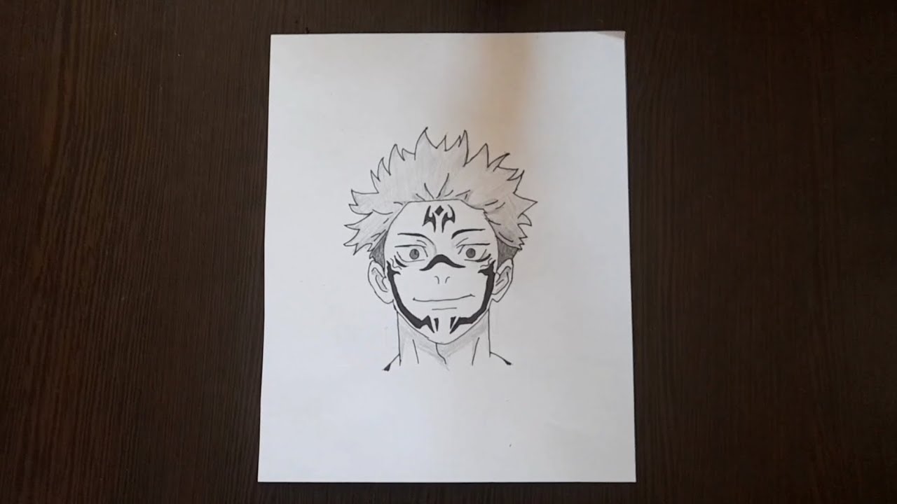 How to draw Ryomen Sukuna from jujutsu kaisen anime - YouTube