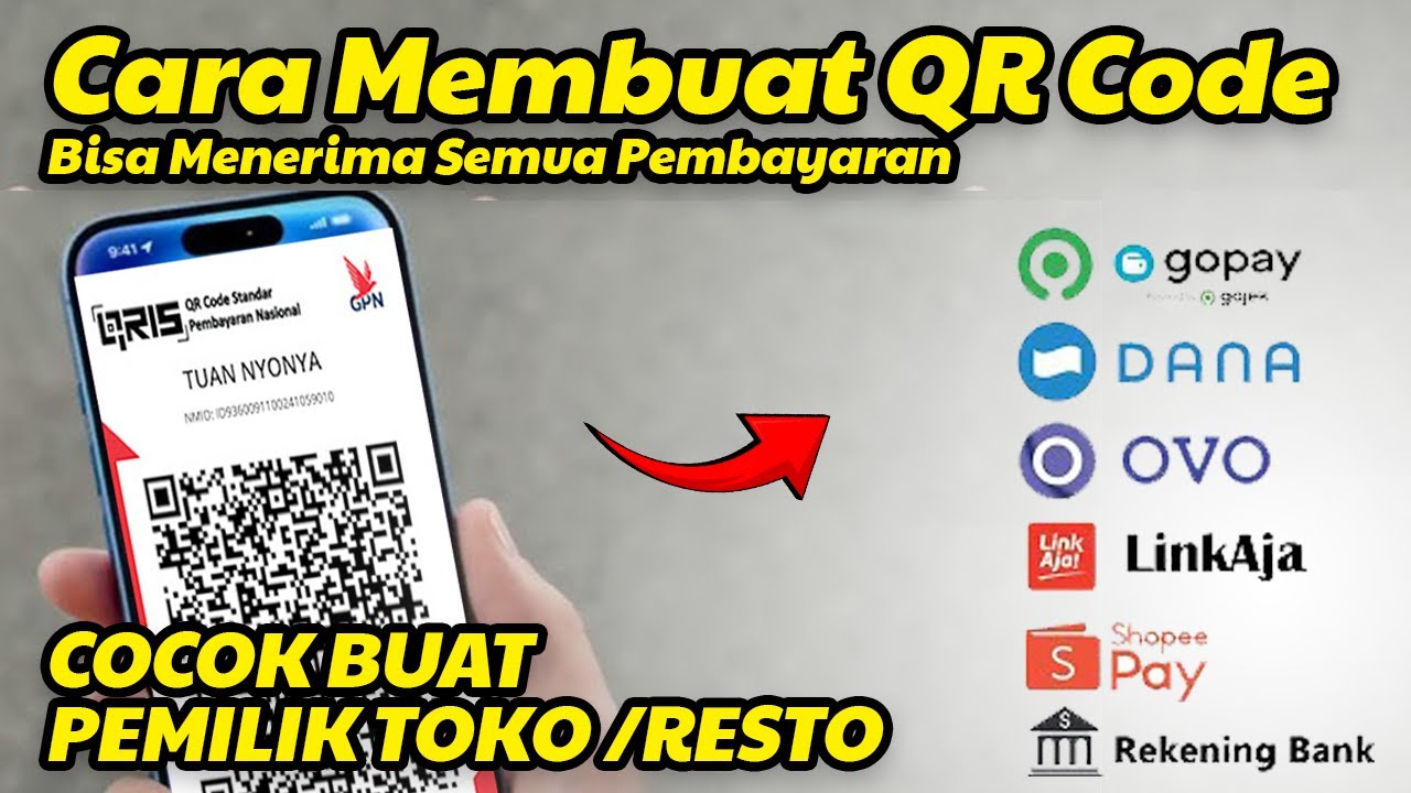 Cara Membuat QRIS Untuk Semua Pembayaran | Cara Daftar QRIS DANA Untuk ...