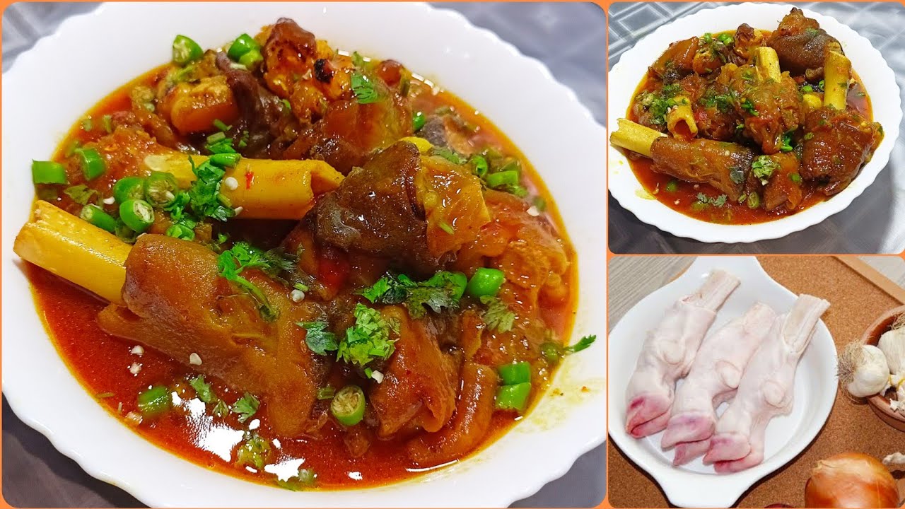 Mutton trotter Recipe// Mutton Paya Recipe// Goat trotter Recipe by ...