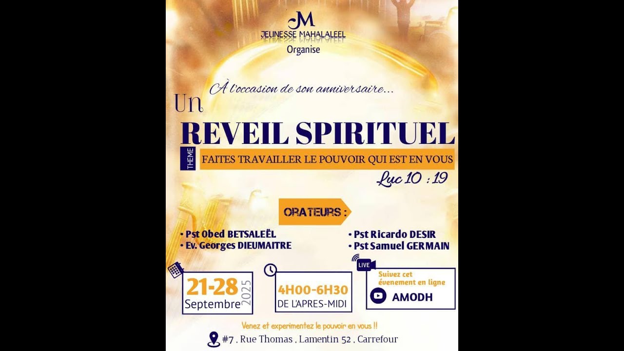 Jeunesse Mahalaleël dans un réveil spirituel |Faites Travailler le ...