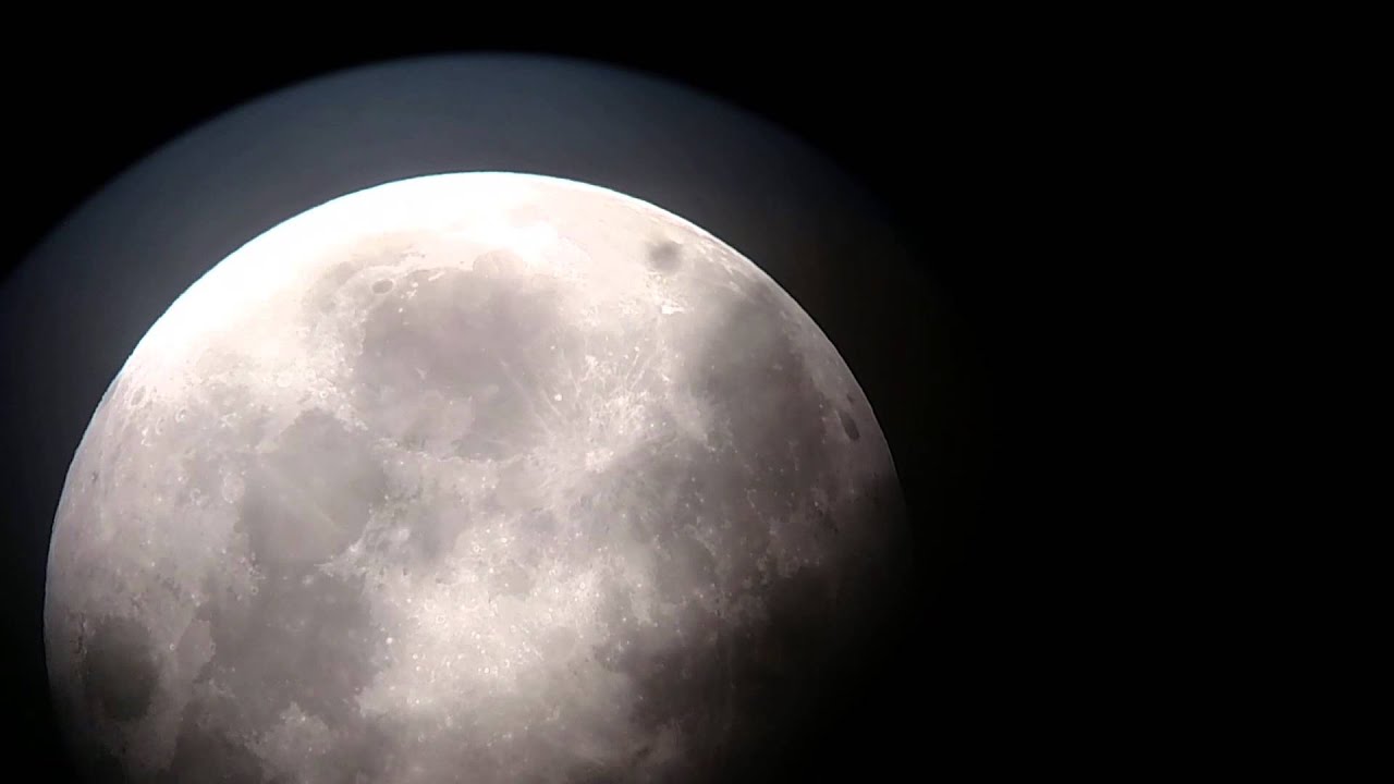 Super Moon after the Eclipse, Telescope with Cameraphone, September 27 ...