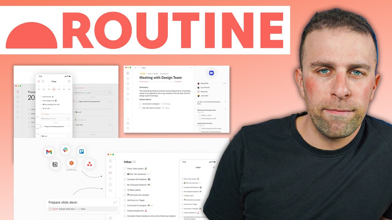 Routine: Daily Planner With Tasks and Calendar Review - YouTube