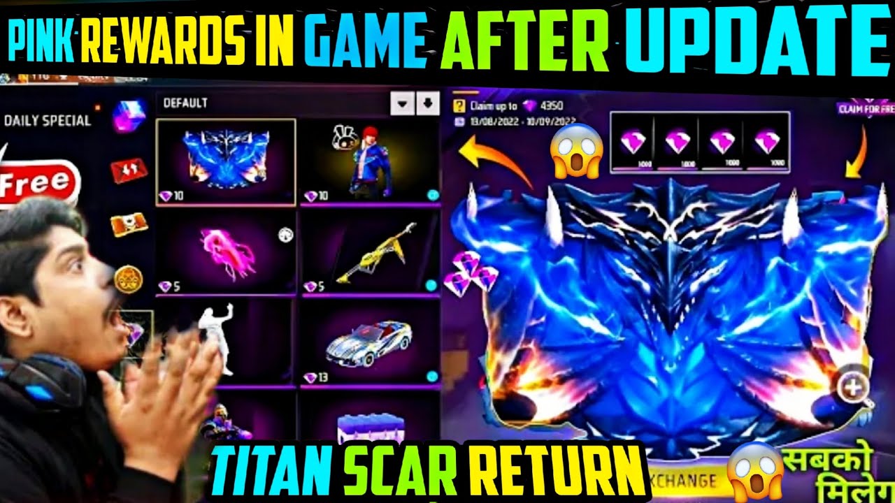 PINK DIAMOND STORE RETURN | TITAN SCAR RETURN 🇮🇳 RANK SEASON REWARDS ...