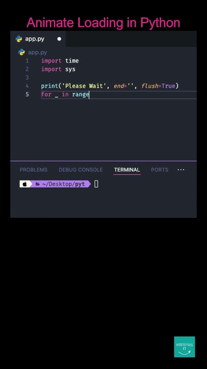 Animate Loading in Python #kampusit #coding #python - YouTube