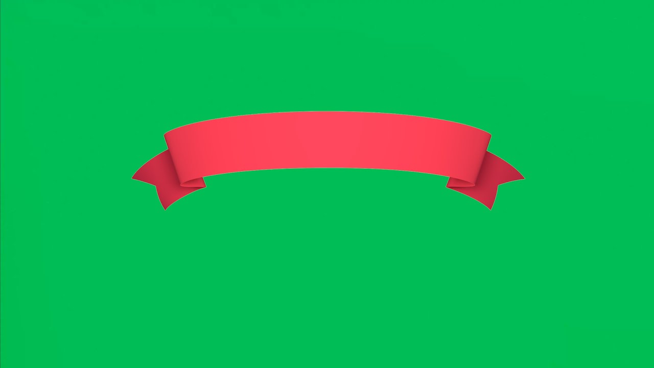 Stunning Green Screen Ribbon Text Banner Animation | 4K | Global ...