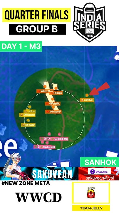 Team JELLY WWCD ROTATIONS | realme BGIS 2025 | QUARTER FINALS | GROUP B | DAY 1 - M3 | SANHOK ...