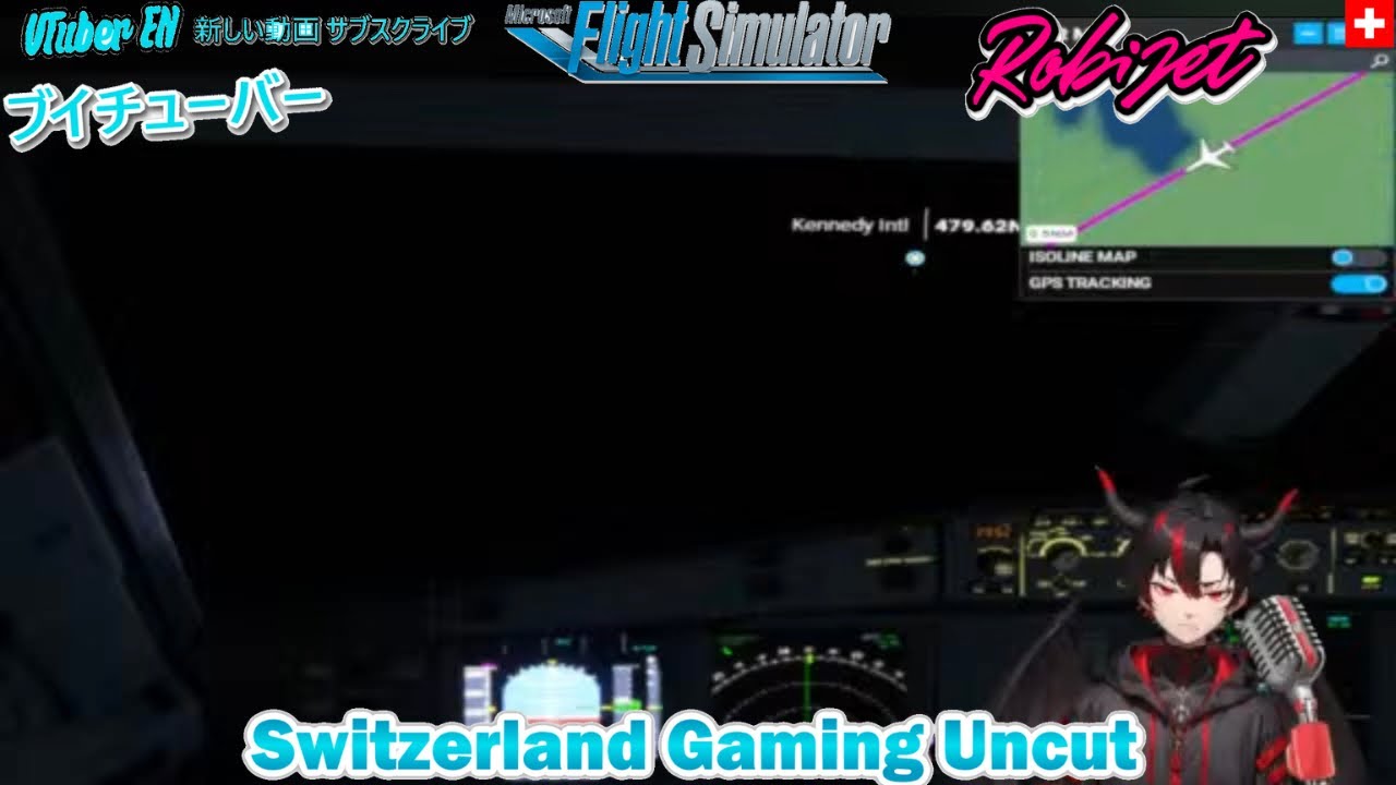 🇨🇭 🇺🇸Flight Route 32 Zurich - New York Test Flight 2D Model Avatar ...