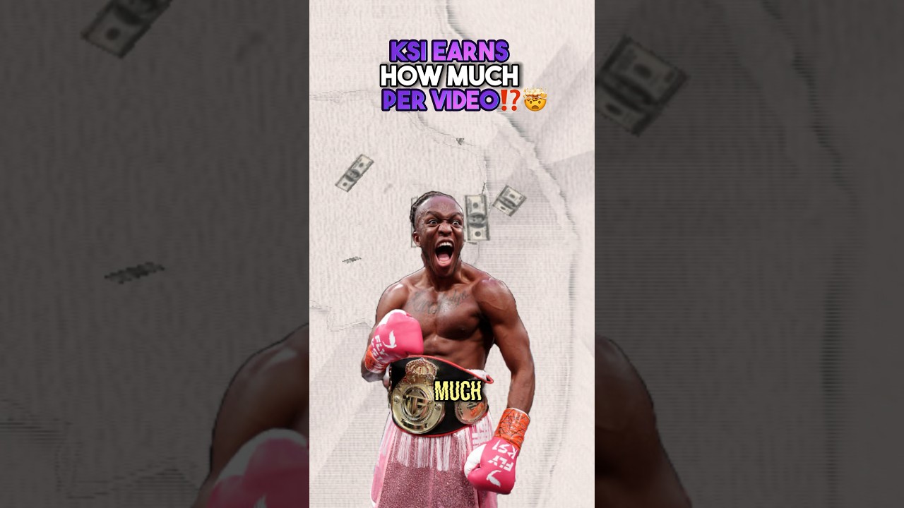 KSI Earns How Much Per Video⁉️🤯#ksi #money #youtube - YouTube