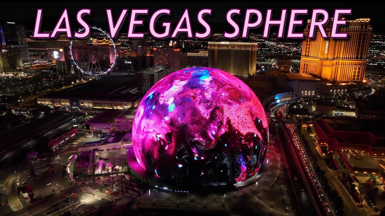 Las Vegas Sphere: Drone Footage Montage Part 1 - YouTube