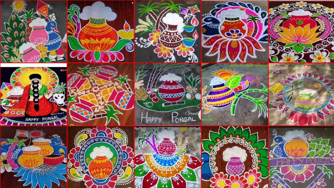 sankranthi muggulu 2024/Pongal rangoli designs 2024/sankranthi rangoli ...