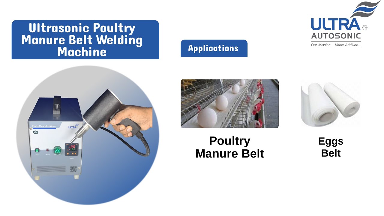 Ultrasonic Poultry Manure Belt Welder UPMBW - YouTube