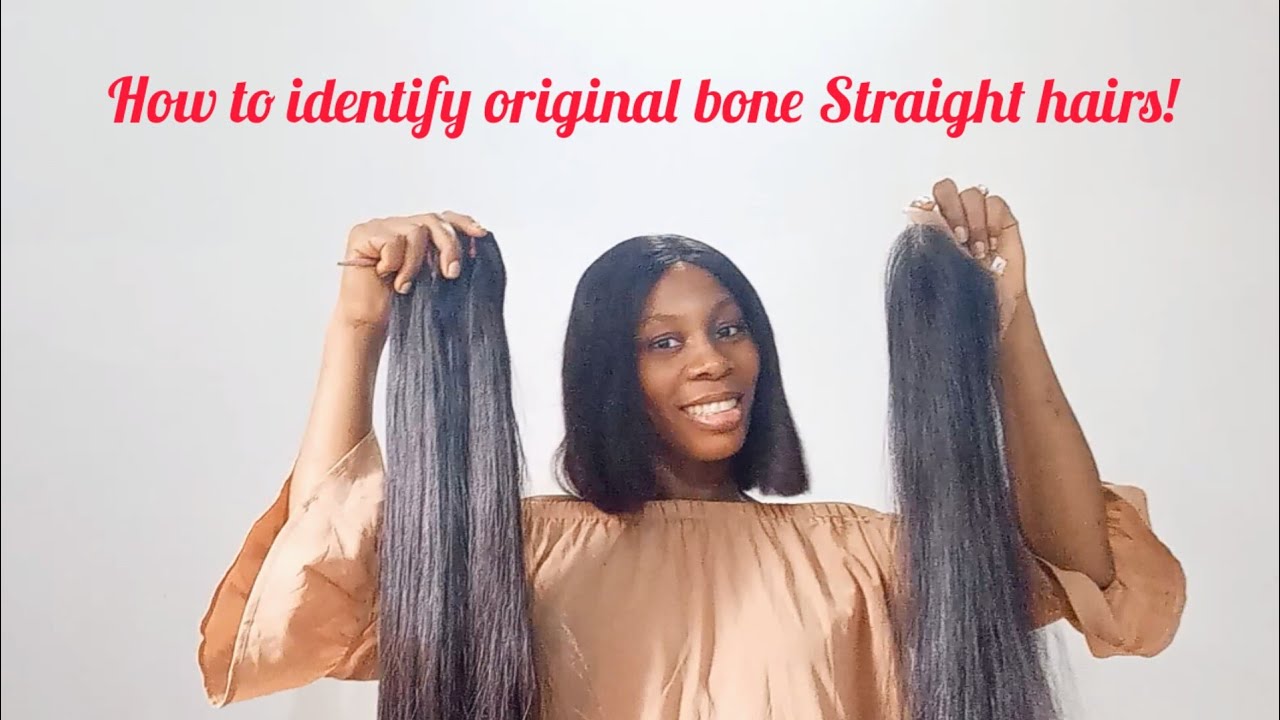 How to identify original bone Straight human hairs - YouTube