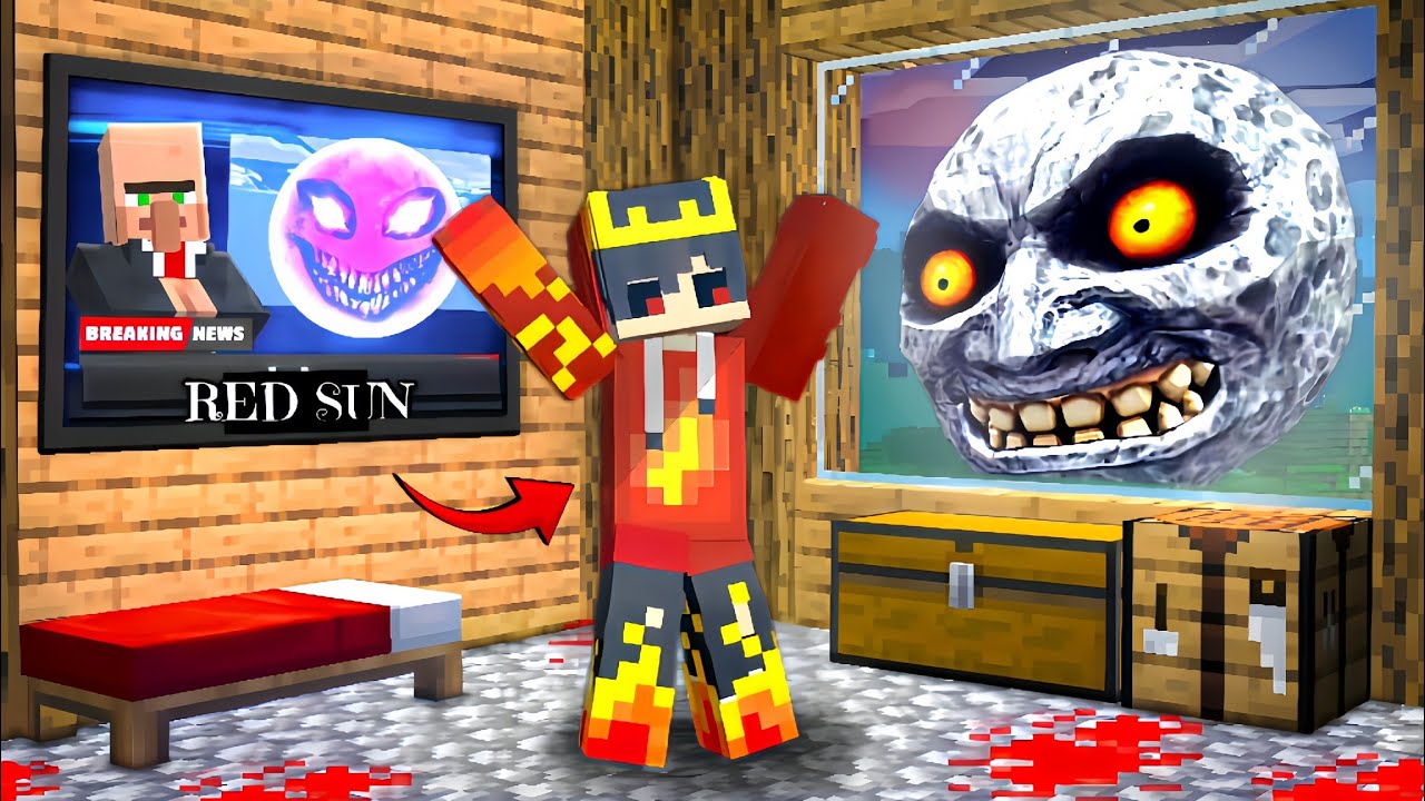 “I Found the RED SUN and SCARY MOON in Minecraft 😱 (It’s Real!)” - YouTube