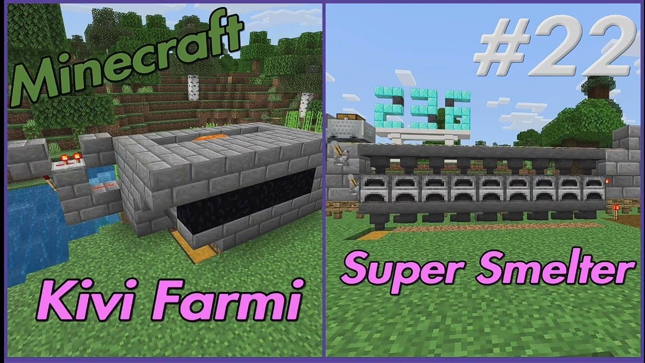 Rakensin Kivi Farmin ja Super Smelterin | Minecraft let's play #22 ...
