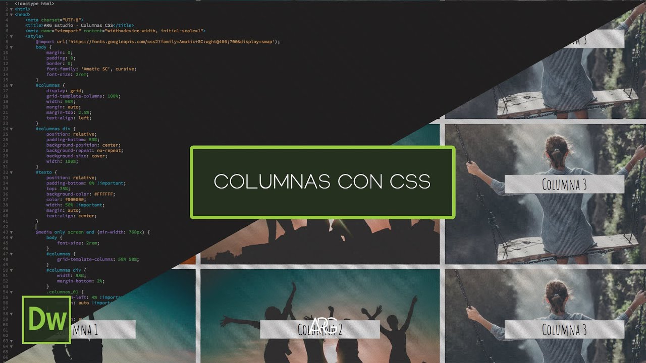 Crear Columnas con CSS - YouTube