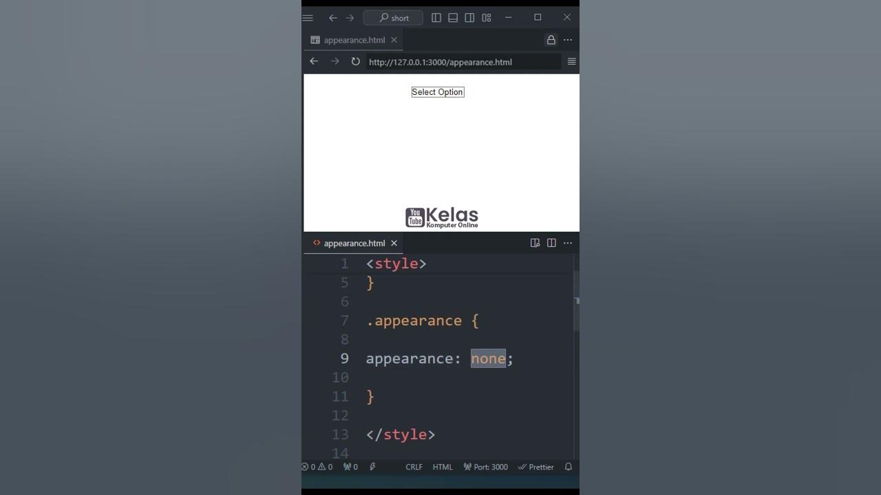 Property Css Appearance Htmldasar Coding Cssdasar Belajarcss Youtube