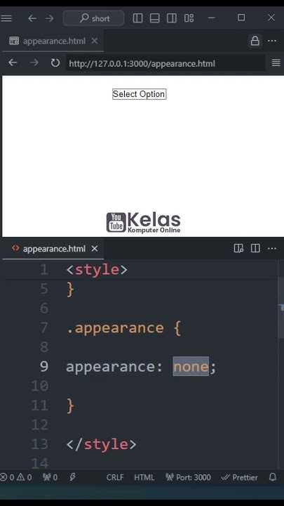 Property Css Appearance Htmldasar Coding Cssdasar Belajarcss Youtube