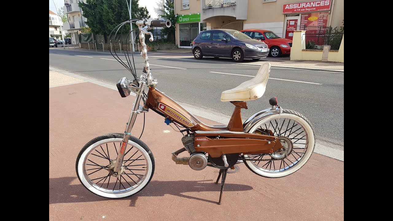 Transformation d'une Motobécane N 40 V en custom chopper - YouTube