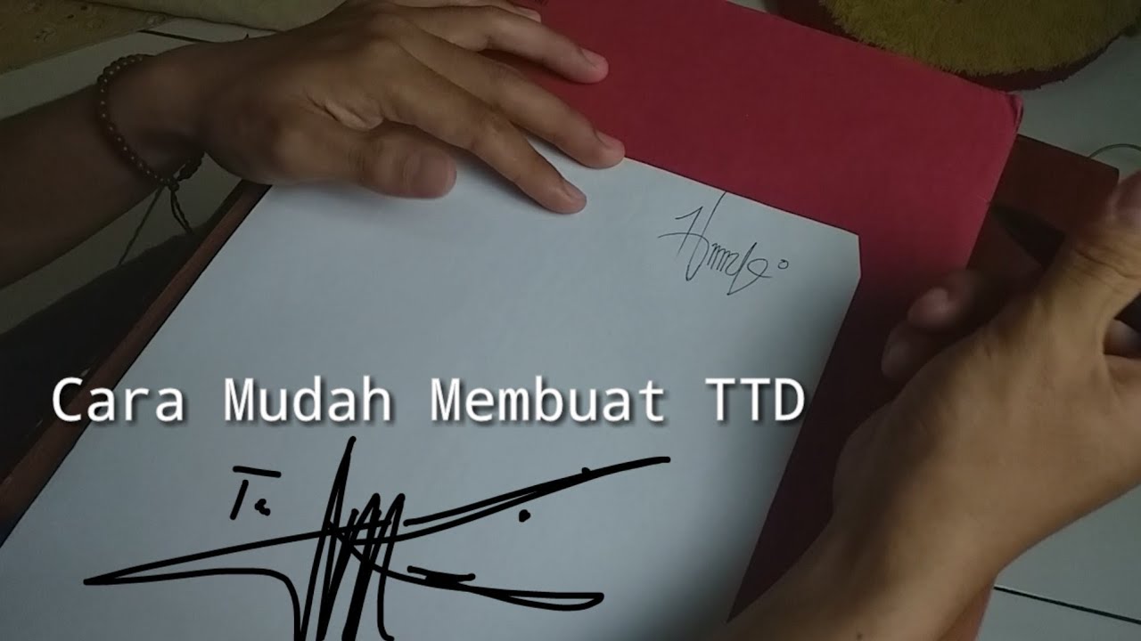 Cara mudah membuat TTD, belajar & terbiasa - YouTube