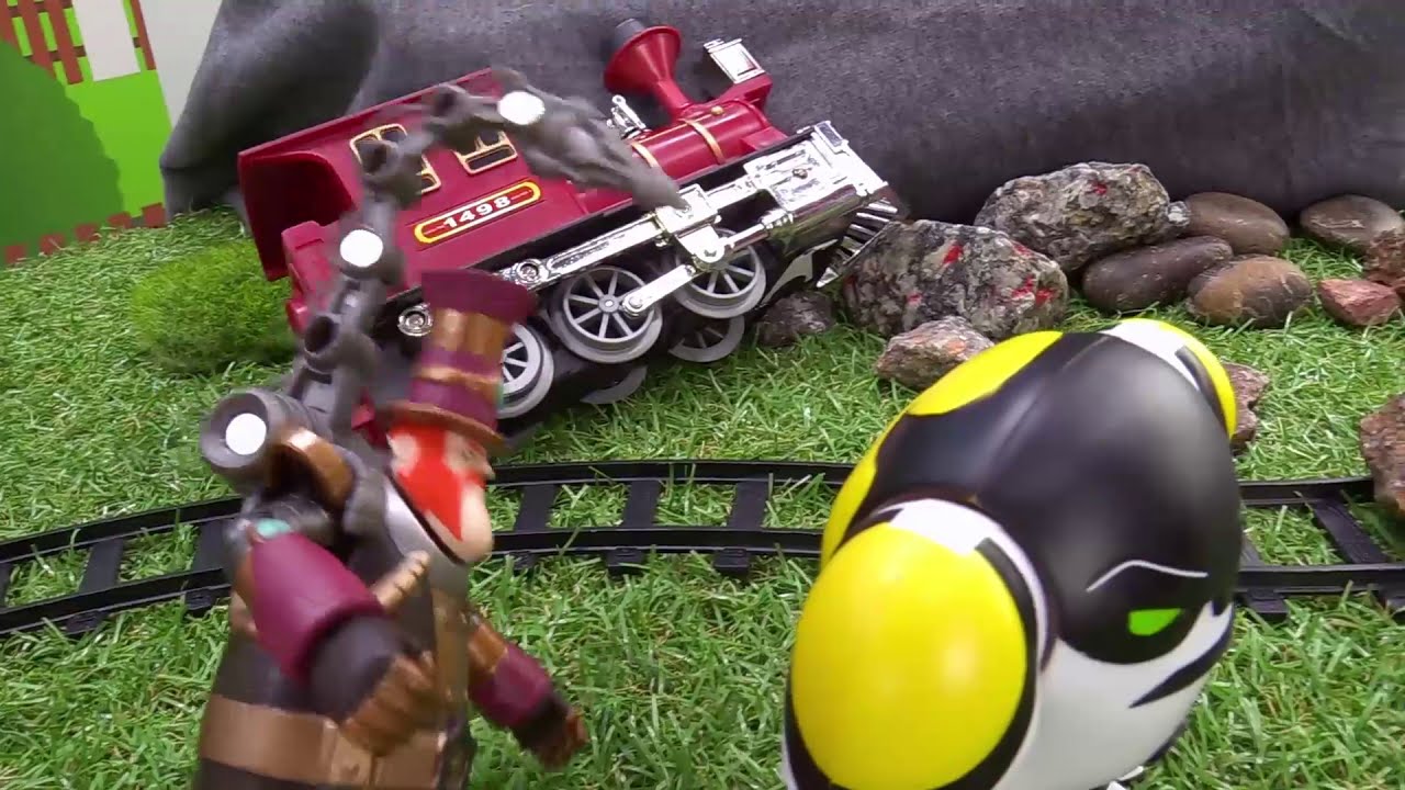 Ben 10 against Steam Smythe. Toys video for kids. - YouTube